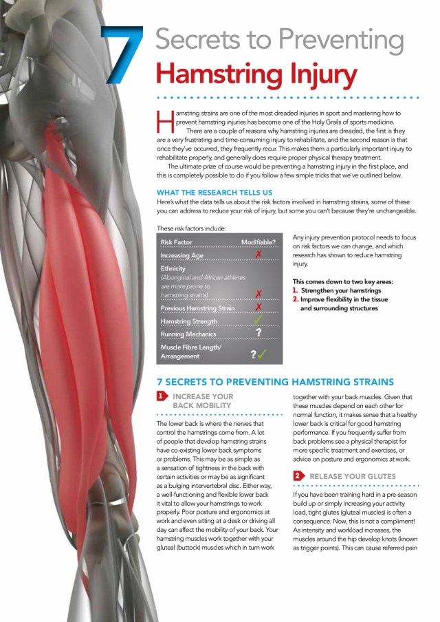 Seven secrets to preventing hamstring injuries | The Athlete Clinic